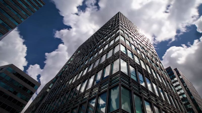 Modern Skyscraper with Reflective Windows and Blue Sky, Architectural ...