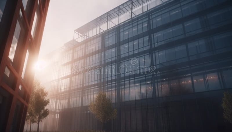 Modern Skyscraper Reflects Futuristic Design in Blue Steel and Glass ...