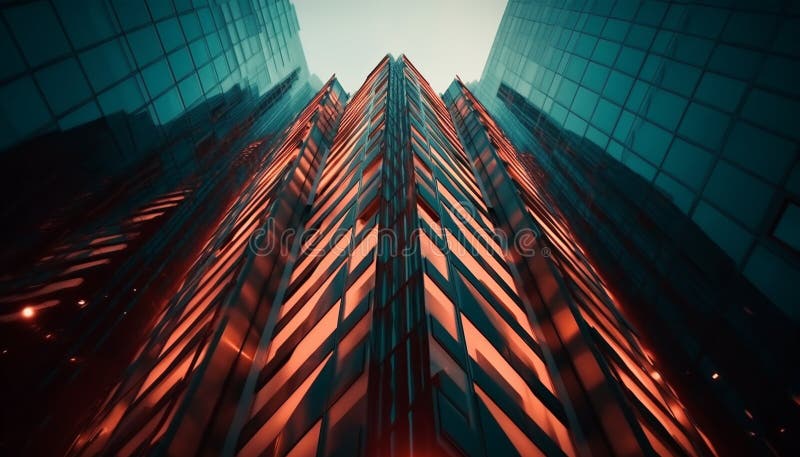 Modern Skyscraper Reflects Futuristic Design in Vibrant, Striped ...