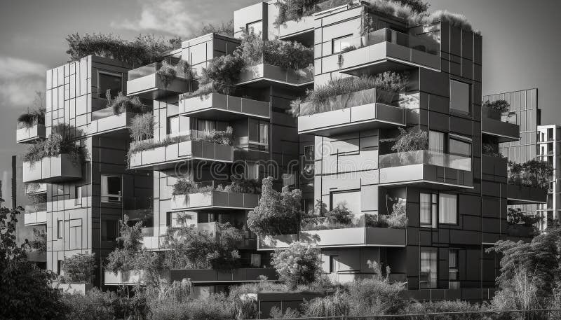 Modern Skyscraper Shapes City Life with Futuristic Housing Development ...