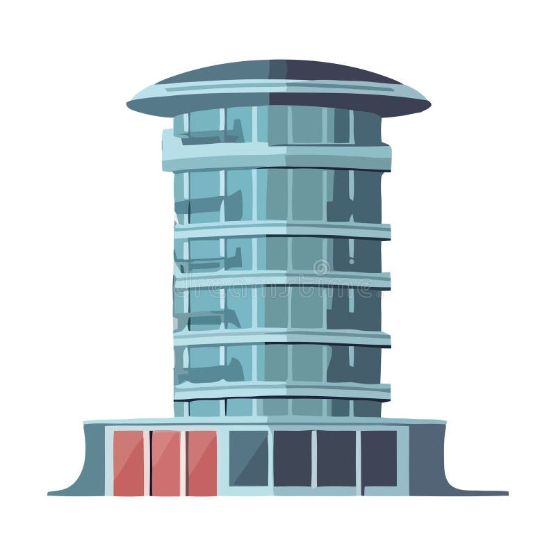 Modern Skyscraper Silhouette, Vector Icon Design Isolated Stock Vector ...