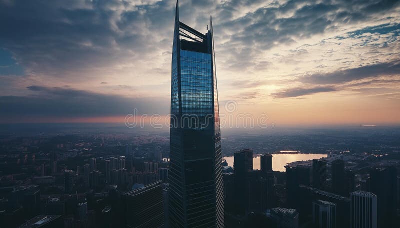 Modern Skyscraper - a Sleek, Modern Skyscraper with a Glass Facade and ...