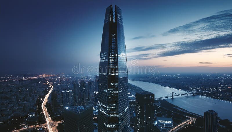Modern Skyscraper - a Sleek, Modern Skyscraper with a Glass Facade and ...