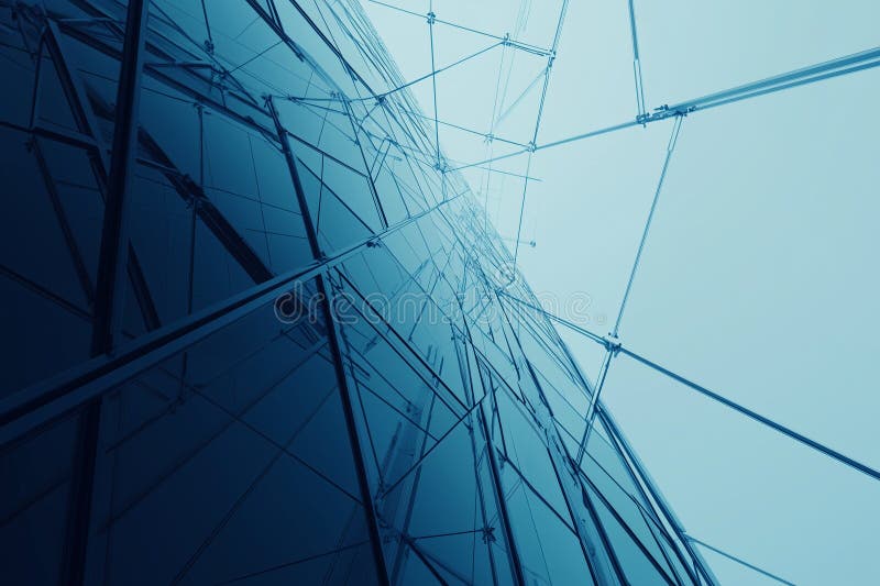 Modern Skyscraper Structure with Glass Facade and Architectural Design ...