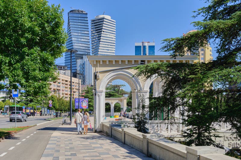 Modern Skyscraper Tower King David Residence, Tbilisi Editorial ...