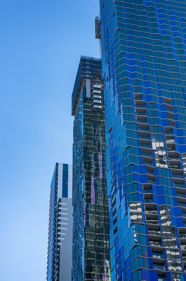 Modern Skyscraper Wall Texture with Glossy Reflection Stock Photo ...