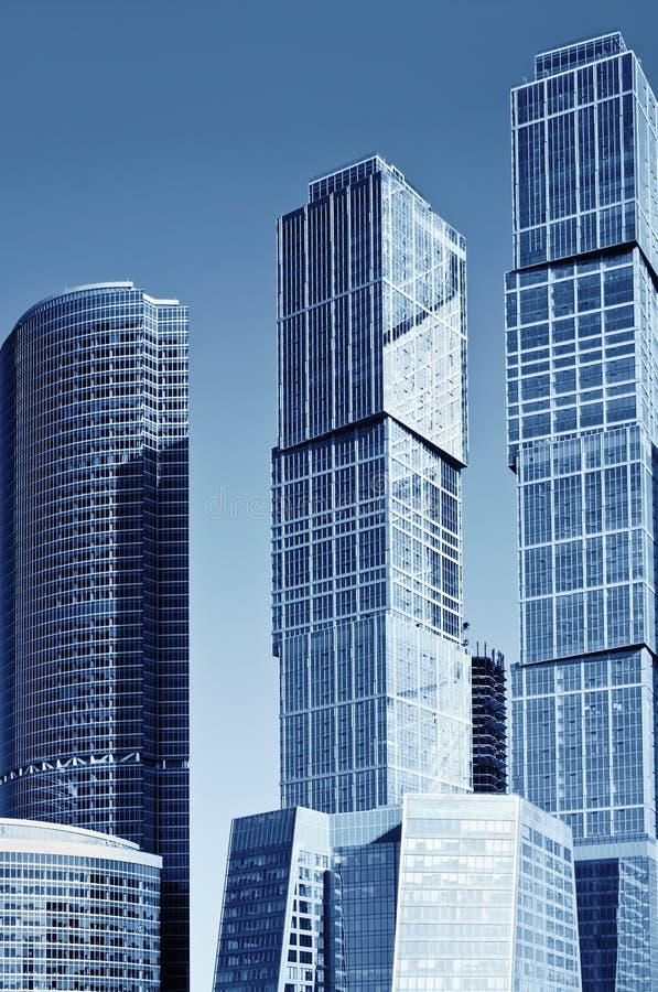 Modern skyscrapers stock image. Image of blue, house - 14879655