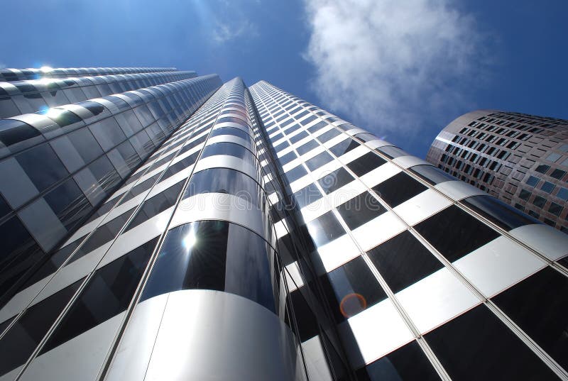 Modern skyscrapers stock image. Image of silver, skyscrapers - 16251721