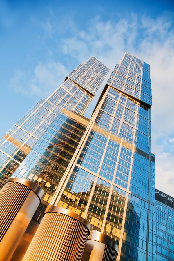 Modern skyscrapers stock photo. Image of glass, high - 21828972