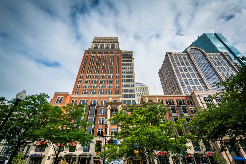 Modern Skyscrapers in Back Bay, Boston, Massachusetts. Editorial Stock ...