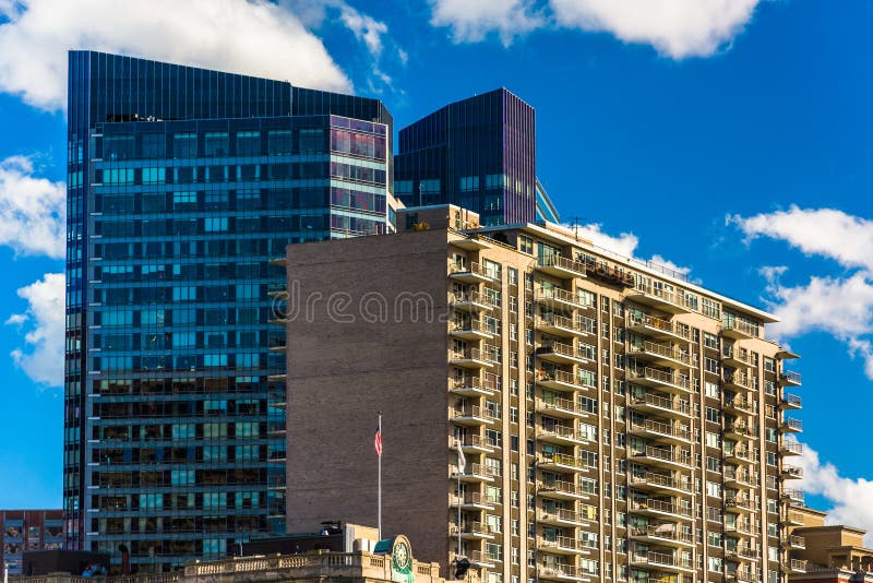 Modern Skyscrapers in Downtown Boston, Massachusetts. Stock Photo ...