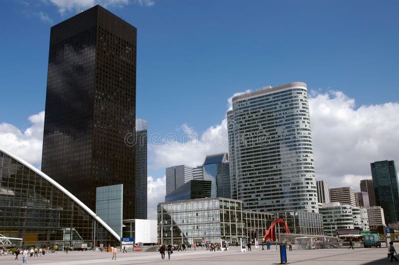 Modern Skyscrapers Landscape in Paris Stock Image - Image of paris ...