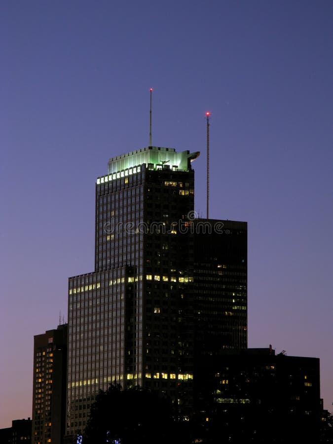 Modern Skyscrapers At Night Picture. Image: 10811075