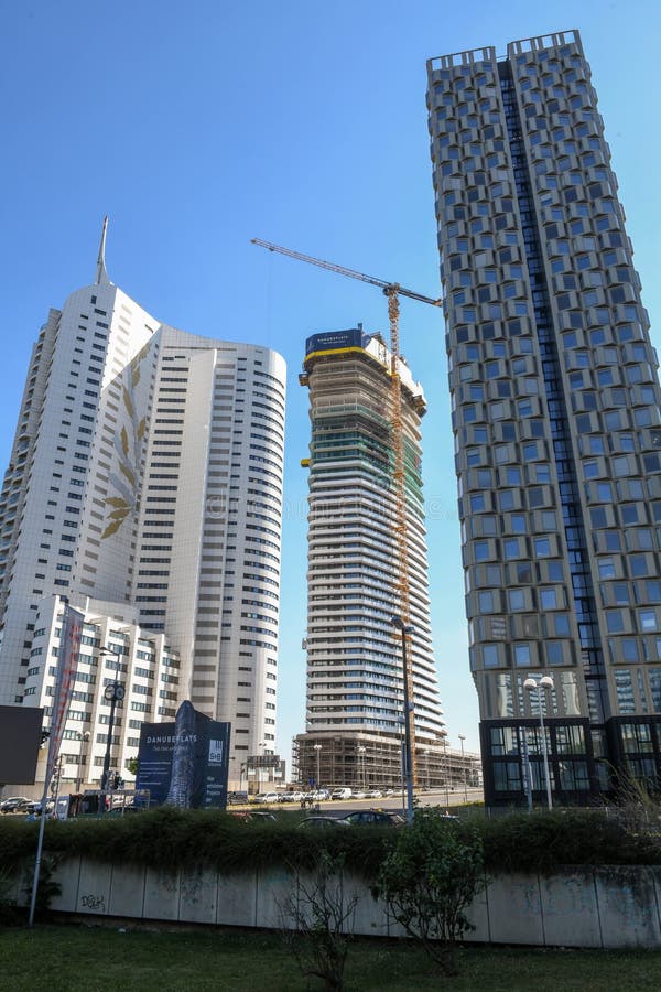 Modern Skyscrapers of Vienna on Austria Editorial Photography - Image ...