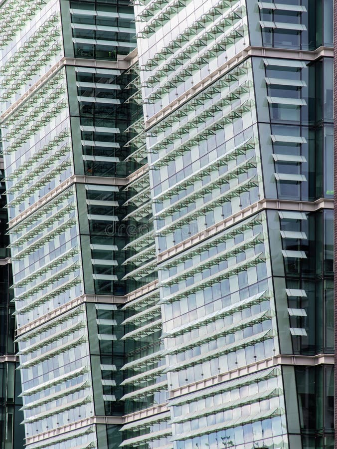 Modern and Slanted Building Architecture Interesting Hole Design Stock ...