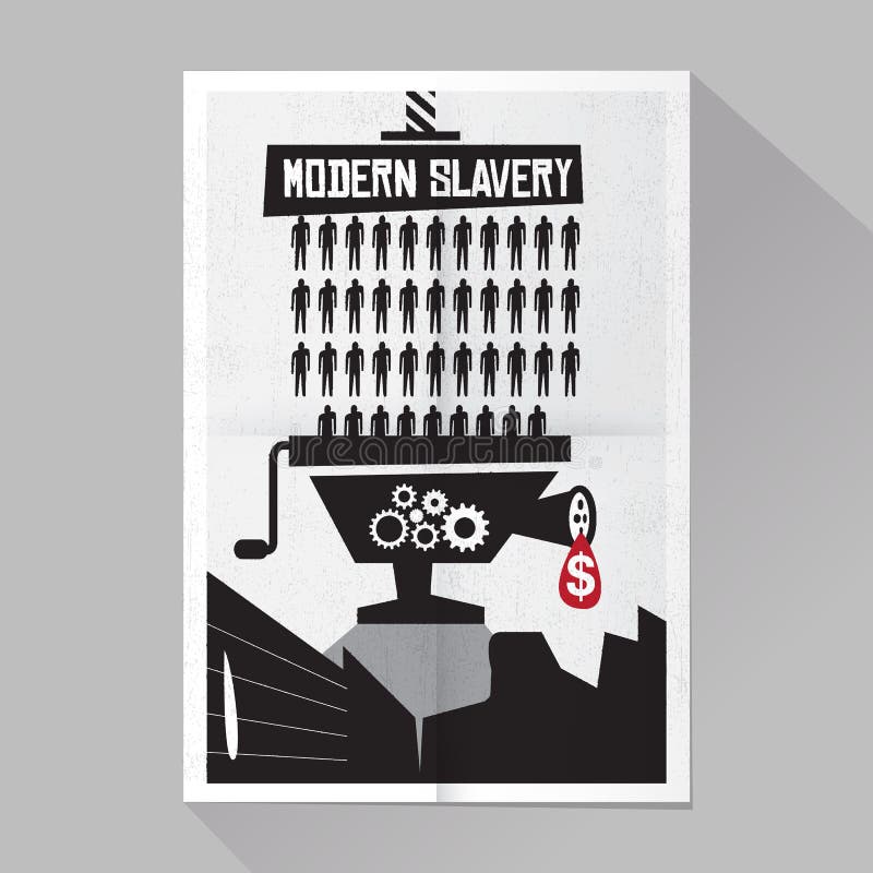 Modern slavery poster stock vector. Illustration of injustice - 46775417