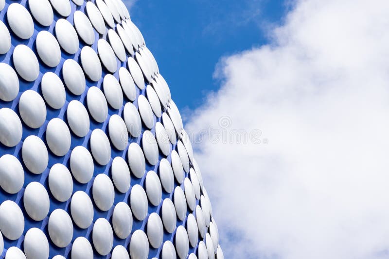 Modern Sleek Architecture Building Texture Background with Blue Cloudy ...