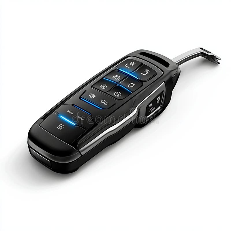 Modern Sleek Car Key Remote Control Technology Button Design Auto Lock ...