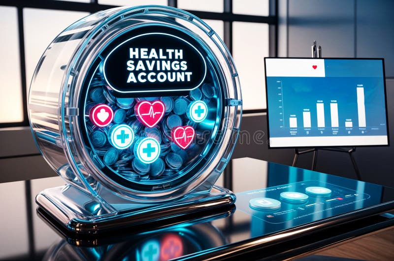 A Modern, Sleek Display of Health Savings Accounts Stock Illustration ...