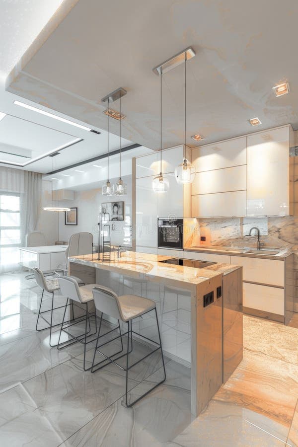 Modern Sleek Kitchen Design that Incorporates Ample Natural Light and ...