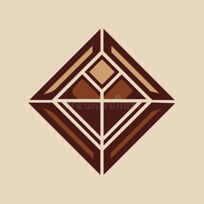A Modern, Sleek Logo Design Featuring a Brown and Tan Diamond Shape on ...