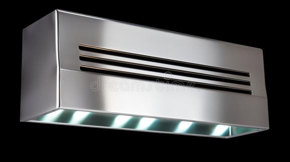 A Modern, Sleek, Metallic Light Fixture with Three Horizontal Slats and ...