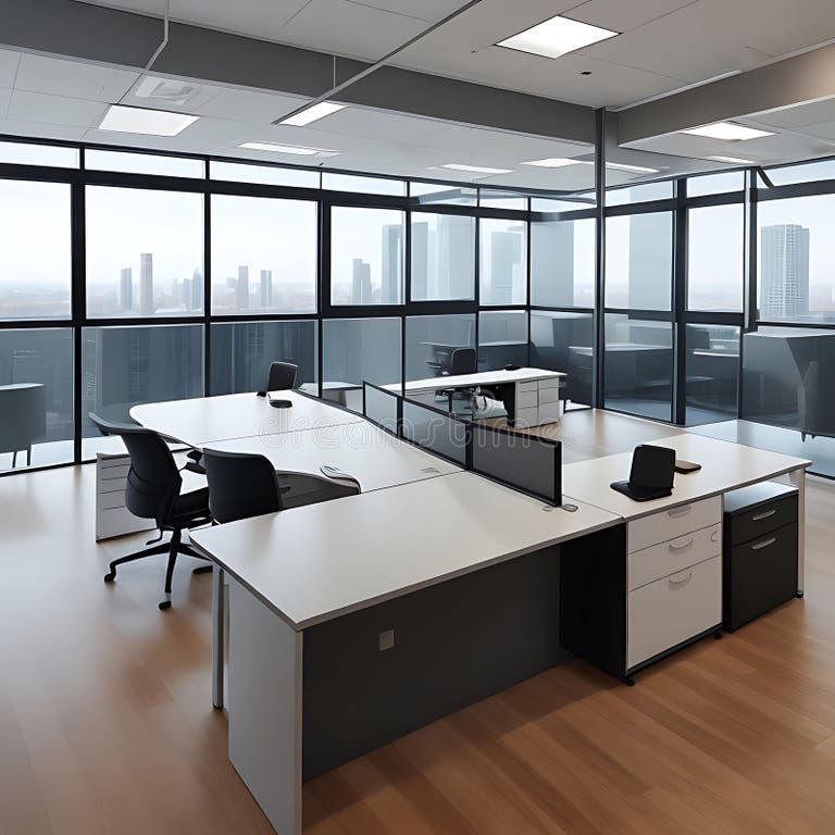 Modern and Sleek Office Space Perfect for a Professional Setting ...