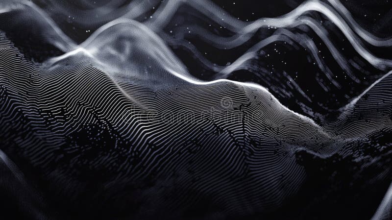 This Modern and Sleek Spectrogram Design Features Glowing White ...