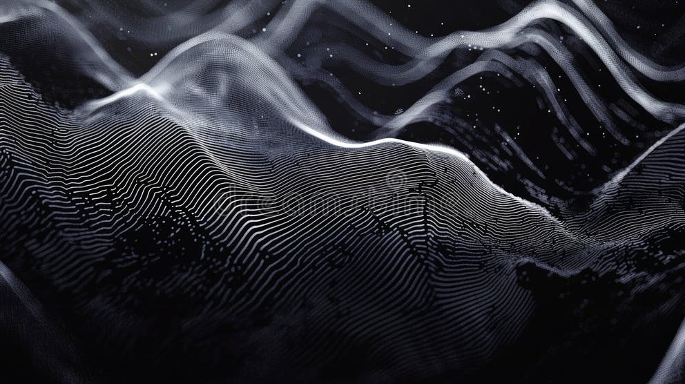 This Modern and Sleek Spectrogram Design Features Glowing White ...