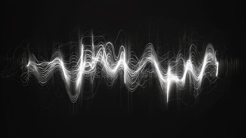 This Modern and Sleek Spectrogram Design Features Glowing White ...