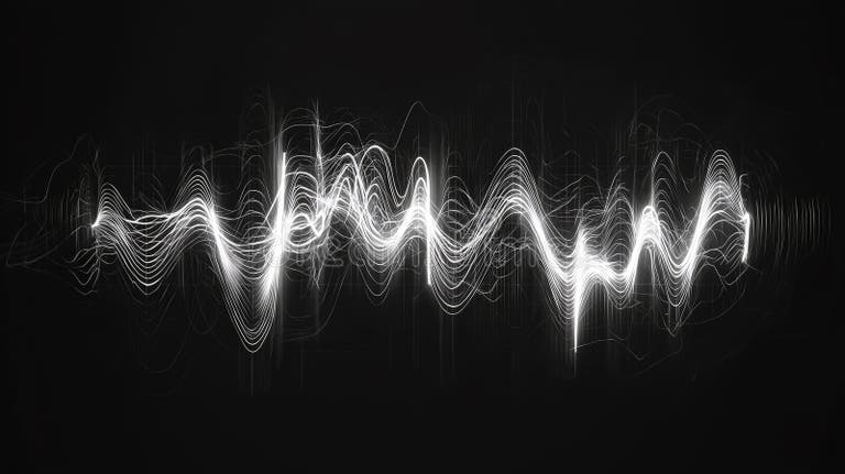 This Modern and Sleek Spectrogram Design Features Glowing White ...
