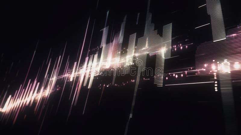 This Modern and Sleek Spectrogram Design Features Glowing White ...