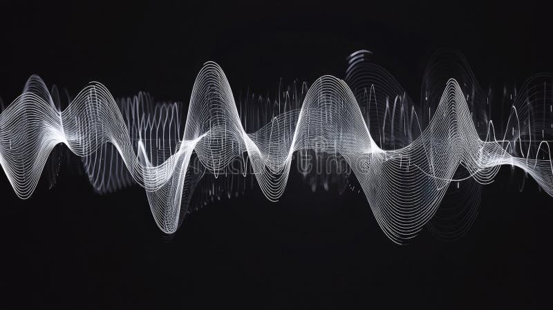 This Modern and Sleek Spectrogram Design Features Glowing White ...