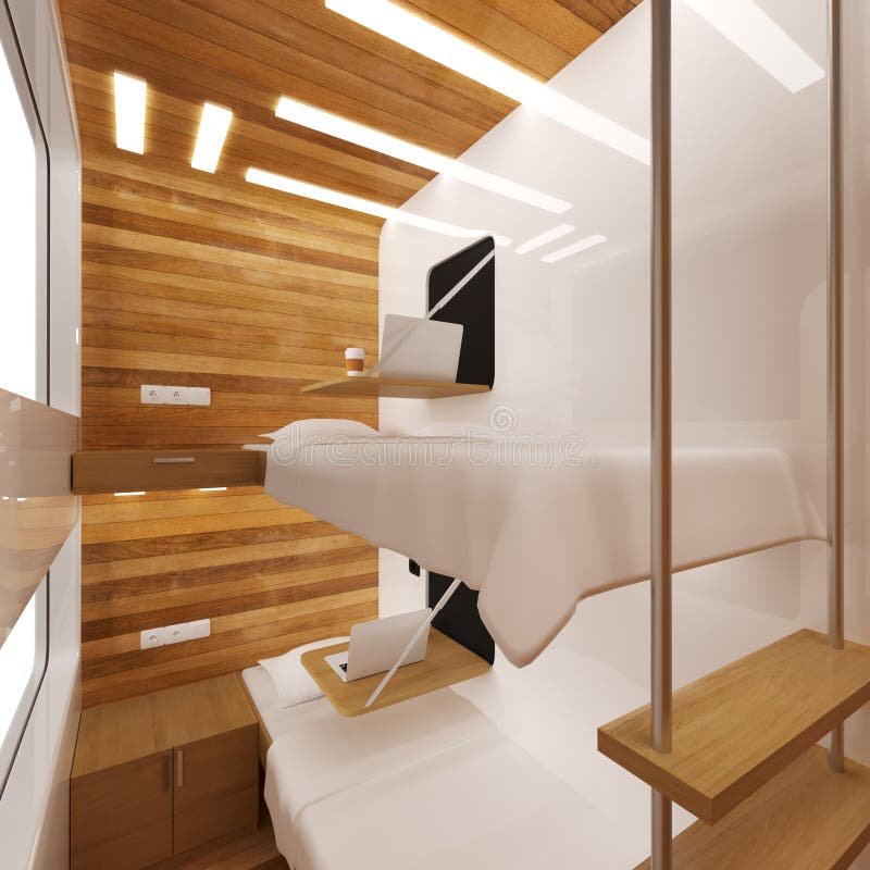 Modern Sleep Box. stock illustration. Illustration of couchette - 220845988