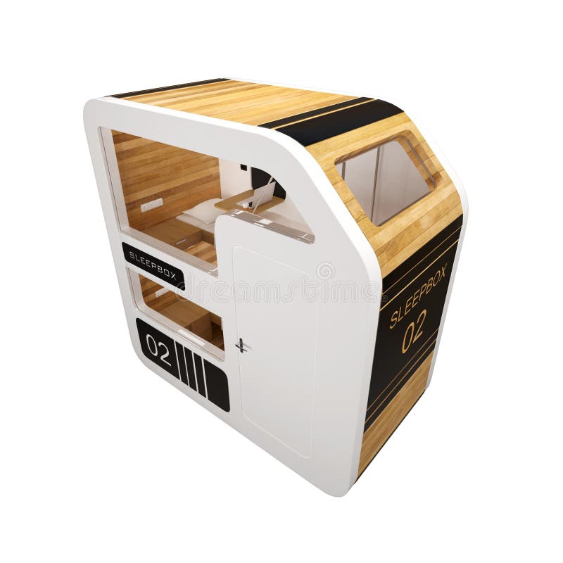 Modern Sleep Box. stock illustration. Illustration of apartment - 220845986