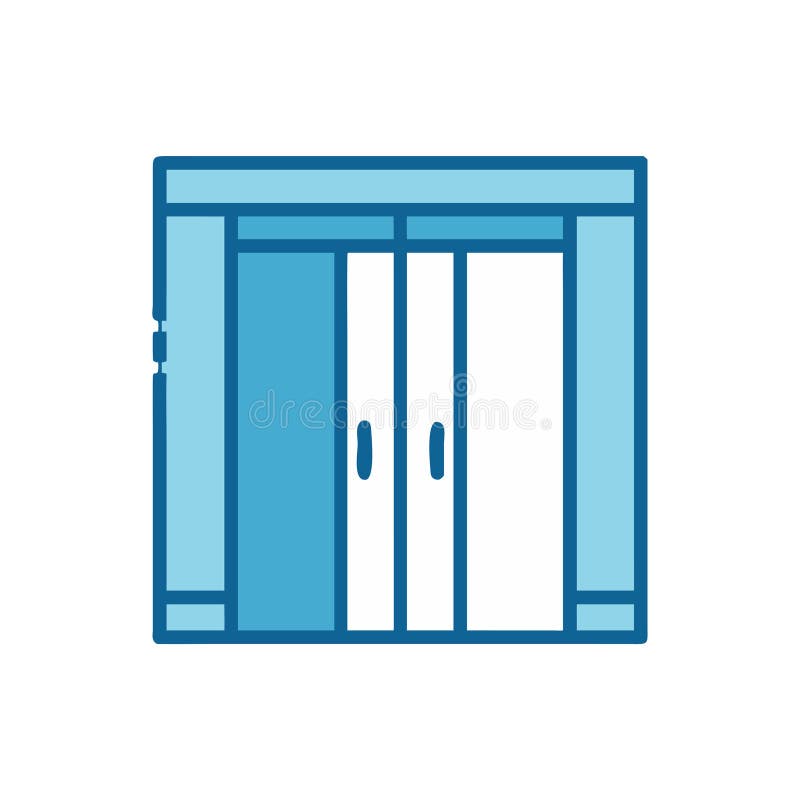 Modern Sliding Door Design Icon for Homes Stock Vector - Illustration ...