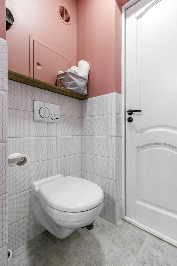 Modern Small Bathroom Interior Design. Bright Style Stock Photo - Image ...