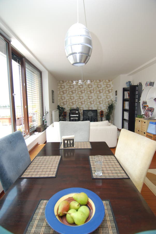 Modern small flat stock image. Image of wooden, brown - 33915981