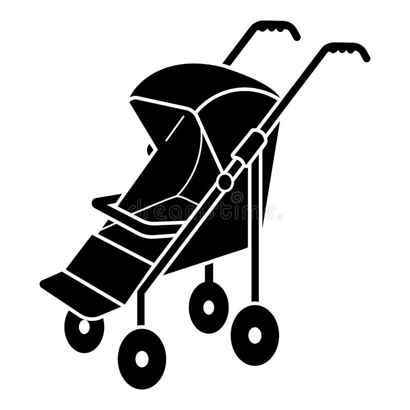 Modern Small Stroller Icon, Simple Style Stock Vector - Illustration of ...