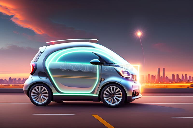 Modern Smart Car Technology Generative AI Stock Illustration ...