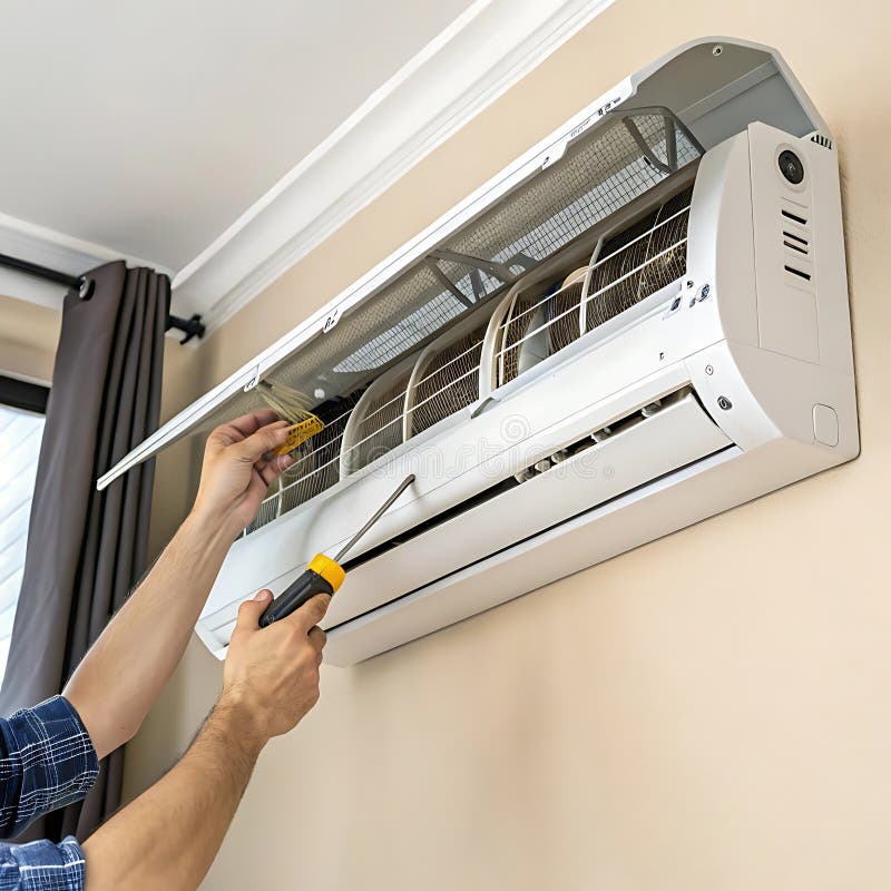 Modern Smart Door Lock Installation, Easy Access Stock Illustration ...