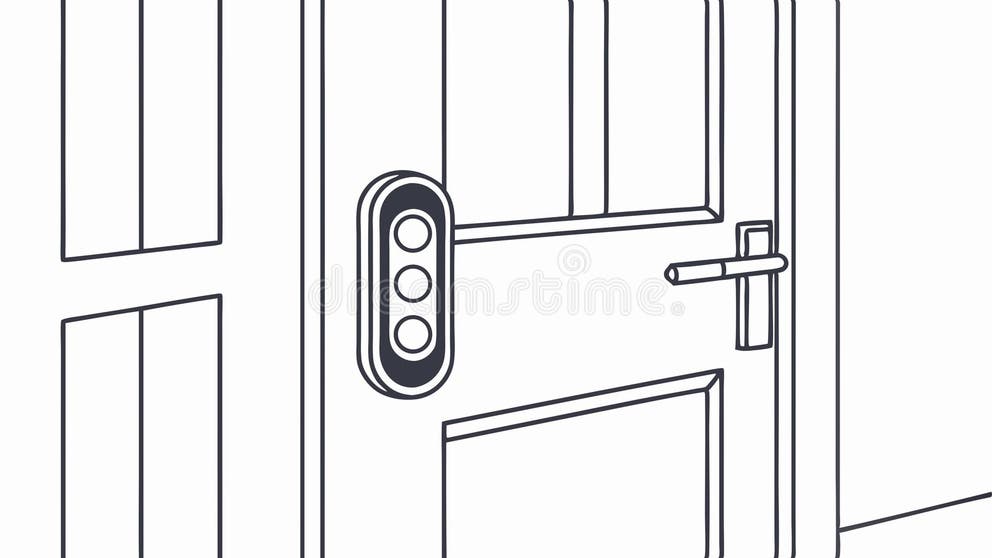 Modern Smart Door Lock Integration for Enhanced Security, Vector Design ...