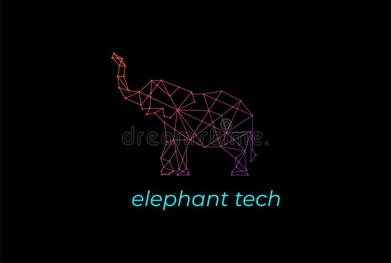 Modern Smart Elephant Tech Logo Design Vector Stock Vector ...