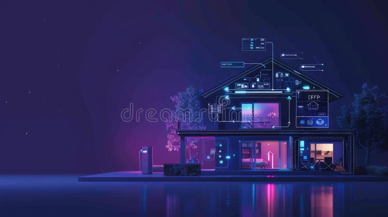 Modern Smart Home Automation Interface in Minimalist Setting with ...