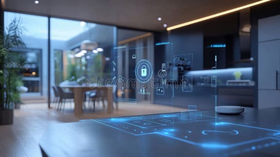 Modern Smart Home Automation System Interface Stock Illustration ...