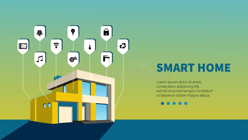 Modern Smart Home. Concept of Smart House Technology System with ...
