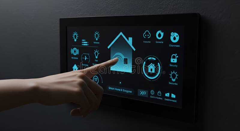A Sleek and Modern Smart Home Control Panel with Holographic UI ...
