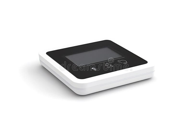 Modern Smart Home Control Panel Displaying Information on White ...