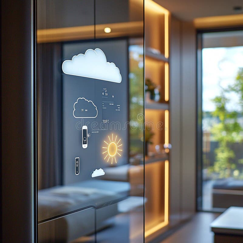 Modern Smart Home Design with Interactive Weather Display and Cozy ...