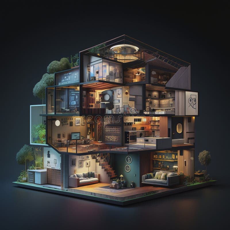 A Modern Smart Home, Filled with Advanced-edge Devices, Sensors, and ...